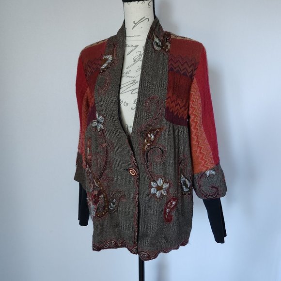 Anu By Natural | Jackets & Coats | Anu By Natural 0 Wool Embroidered ...